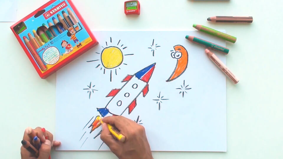 rocket drawing tutorial