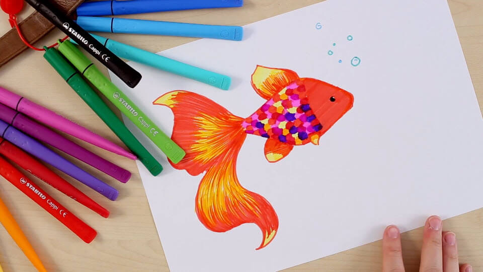 How to draw a fish