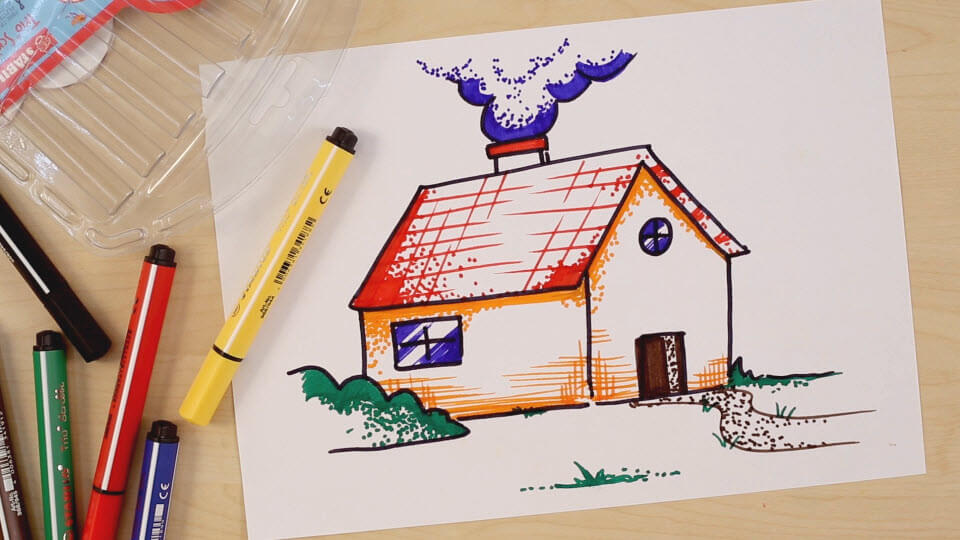 How to draw a house