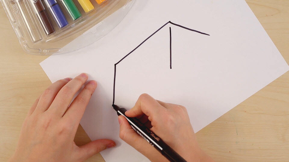 How to draw a house